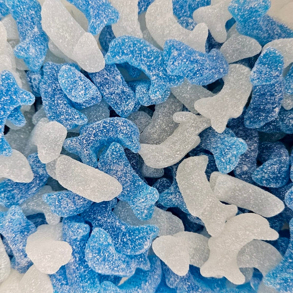 Vegan Fizzy Baby Dolphins – The Gourmet Sweet Company